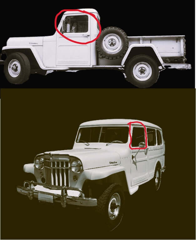 Reproduction Pair of Vent Glass fits Willys Pickup/Wagon 46-63 ...