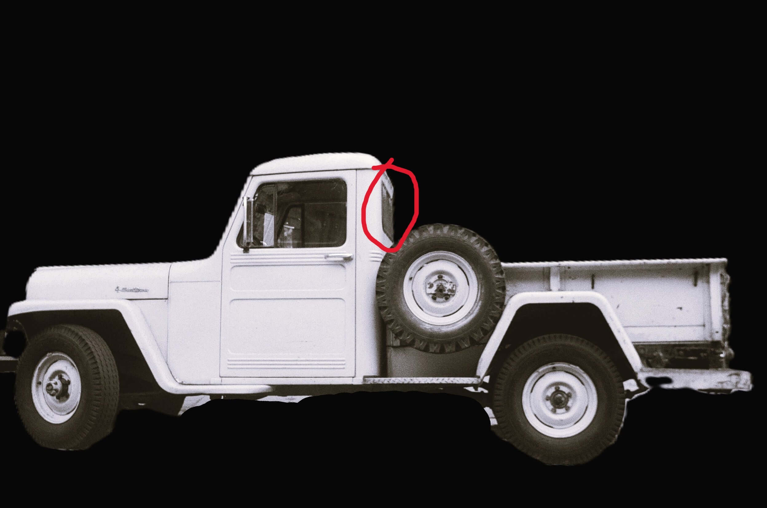 Reproduction Large Rear Window fits Willys Pickup 54-63 – William Work